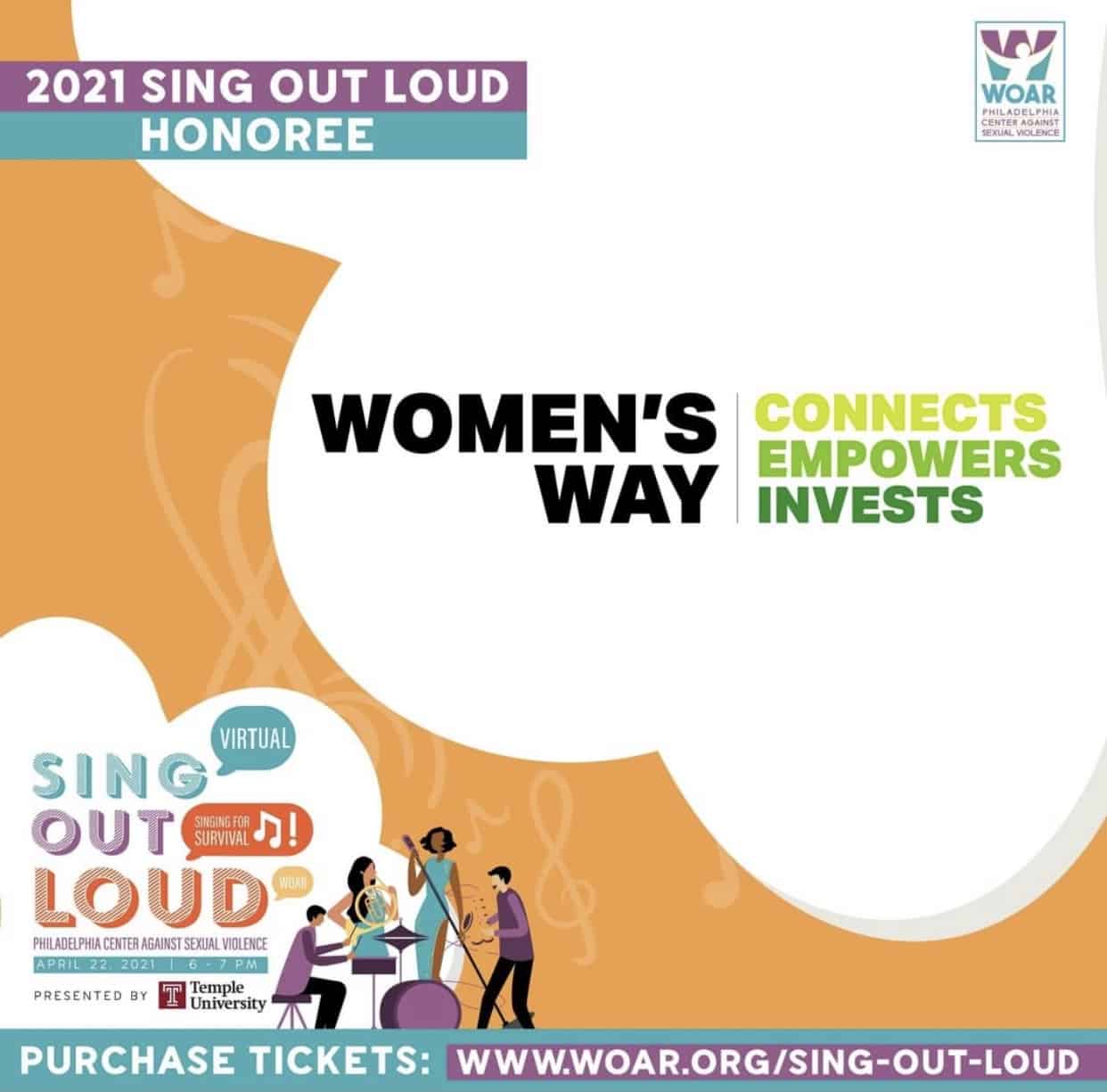 WOMEN'S WAY to receive WOAR's Sing Out Loud: Singing for Survival Award ...
